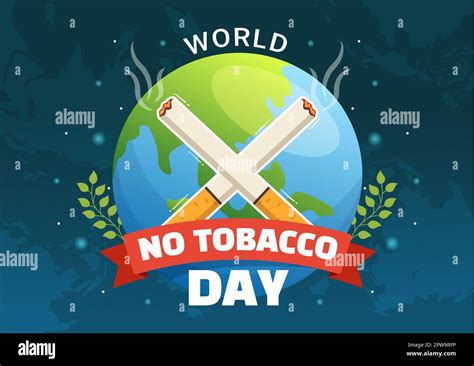 World No Tobacco Day Illustration Of Stop Smoking Cigarette Butt And