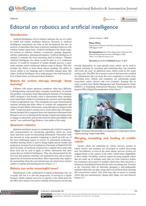 pdf editorial on robotics and artificial intelligence