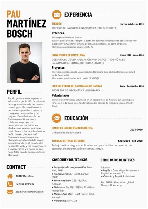 Currículum para informático guía ejemplos y 4 plantillas Artofit