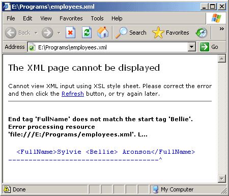 Microsoft Visual Basic XML Lesson 2 Introduction To XML Elements