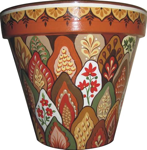 Hand Painted Terracotta Pot