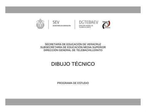 PDF DIBUJO TÉCNICO sev gob mx PDF fileDIBUJO TÉCNICO PROGRAMA DE