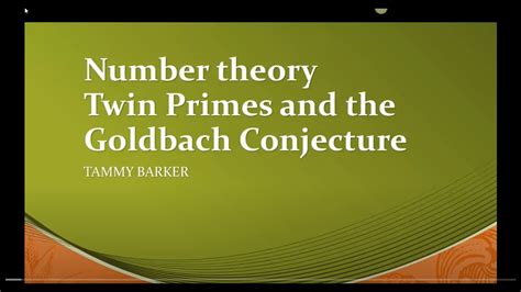 twin primes and the goldbach conjecture youtube