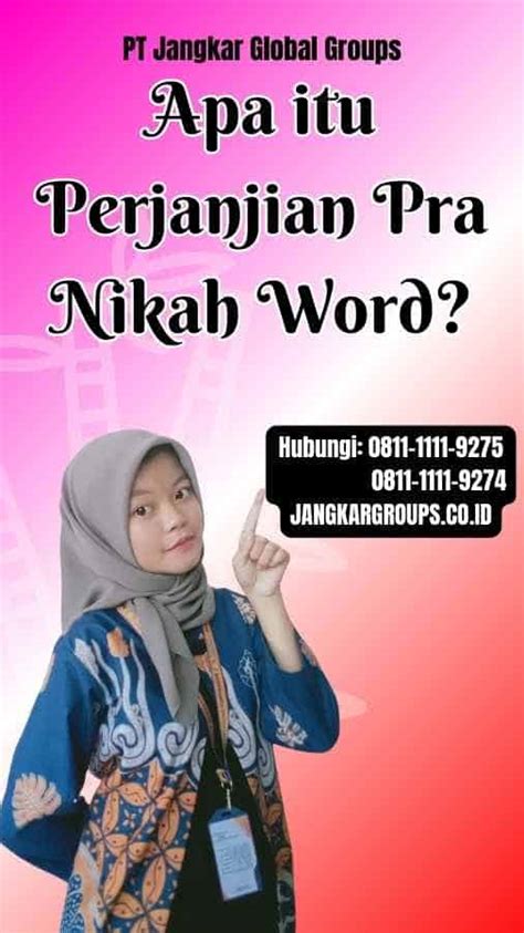 Perjanjian Pra Nikah Word Jangkar Global Groups