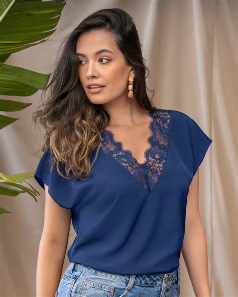 Venta Blusas Con Mangas De Encaje En Stock