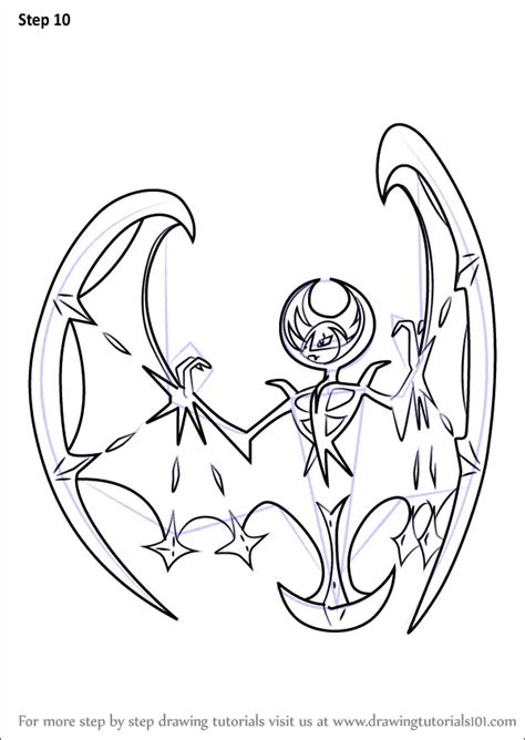 Learn How to Draw Lunala from Pokemon Sun and Moon Pokémon Sun and