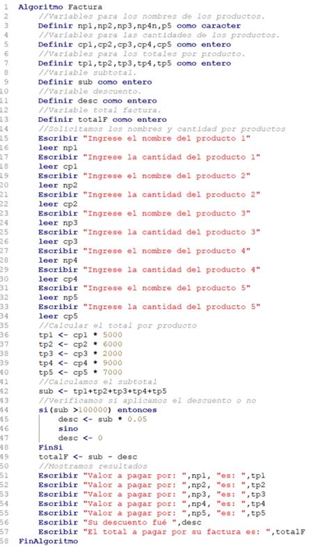 Calcular El Total Compra De Productos Ejercicio Algoritmos En PSeInt