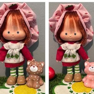 Vintage 1980s Kenner Strawberry Shortcake And Friends Dolls With Pets