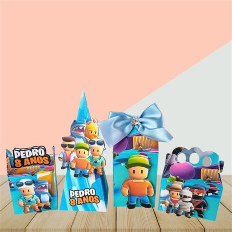 Kit Festa Personalizado Aniversário Stumble Guys 20 Peças