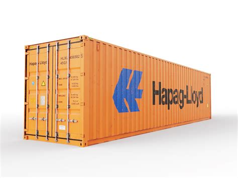 Ft High Cube Hapag Lloyd Shipping Container D Model Obj Ma