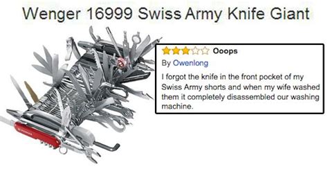 Hilarious Reviews For The Wenger Swiss Army Knife Giant Wife