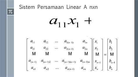 pertemuan 5 sistem persamaan linear metode eliminasi gauss