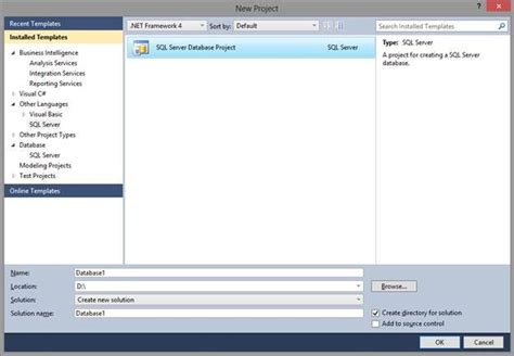 sql server data tools in sql server 2012 part 1 database journal