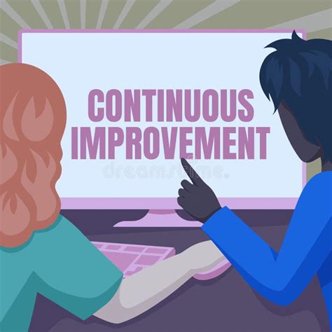 Conceptual Display Continuous Improvement Word For Ongoing Effort To