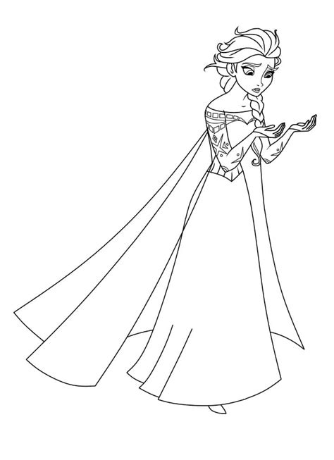 Coloriage Reine Elsa 5 télécharger et imprimer gratuit sur