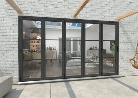 Mm Grey Heritage Aluminium Bifold Doors Left At Vibrant Doors