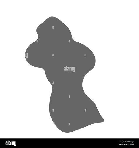 Guyana Country Simplified Map Grey Stylish Smooth Map Vector Icons
