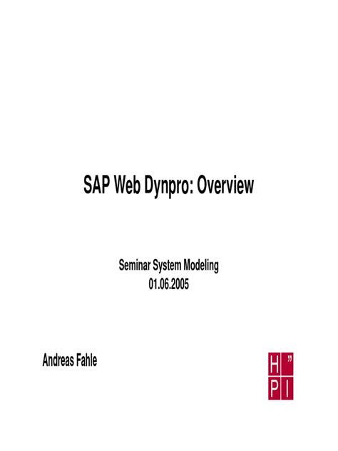 Pdf Webdynpro Overview Pdfslide Net