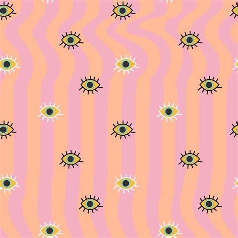 Premium Vector Groovy Retro Seamless Pattern Wavy Rainbow Background
