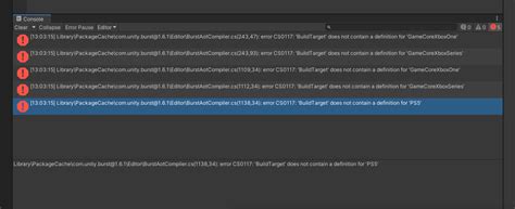 Compile Error With Unity 2020 17f1 Issue 1420 Unity Technologies