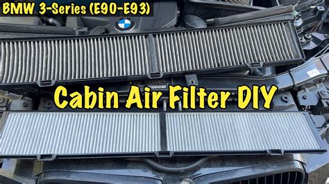 BMW 3 Series E90 E92 Cabin Air Filter Change DIY YouTube