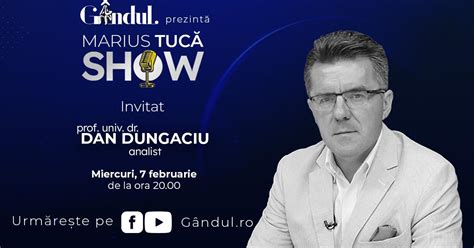 Marius Tucă Show începe miercuri 7 februarie de la ora 20 00 live pe