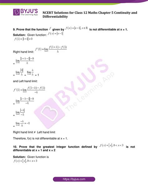 ncert solutions for class 12 maths chapter 5 continuity and differentiability ex 5 2 get free pdfs