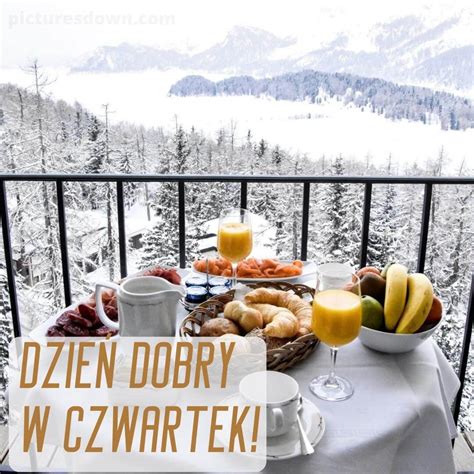 Kartka kawa na dzień dobry na czwartek śniadanie za darmo
