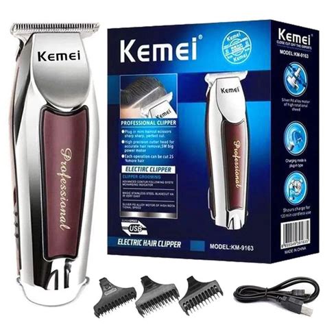 Aparelho De Acabamento Cabelo E Barba Profissional Kemei Km 9163 Sem