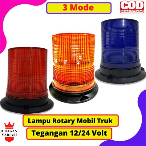 Lampu Variasi Rotari Rotary LED Blitz 3 Mode Mobil Truk Truck Hino Fuso