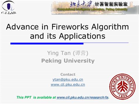 ppt fireworks algorithm priya s