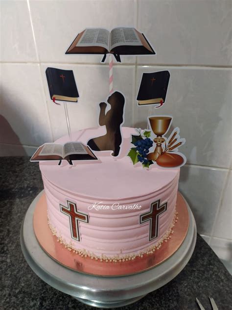 Topper Topo De Bolo B Blia Mulher Igreja Elo