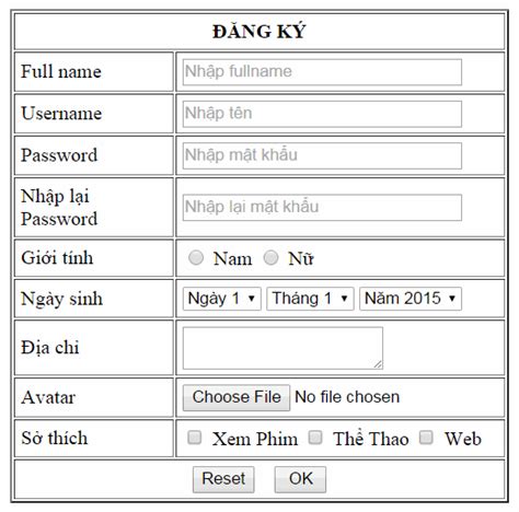 tạo form đăng ký bằng ngôn ngữ html expertvn