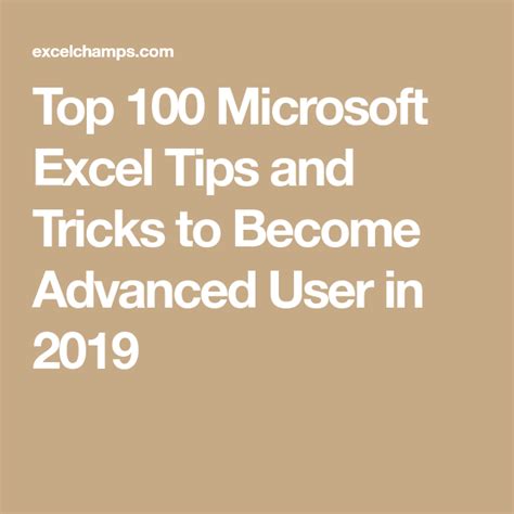 top 100 excel tips and tricks basic advanced free pdf microsoft excel excel tips