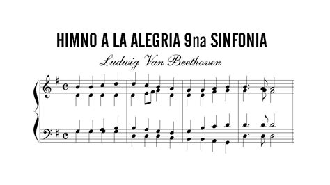 Partitura Ludwig Van Beethoven Himno A La Alegria 9na Sinfonia