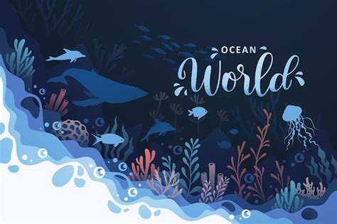 Concept D art De Fond De L illustration Du Monde Sous marin Des Océans