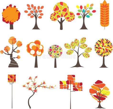 Árvore Colorida Do Outono Ilustração Do Vetor Ilustração do Vetor
