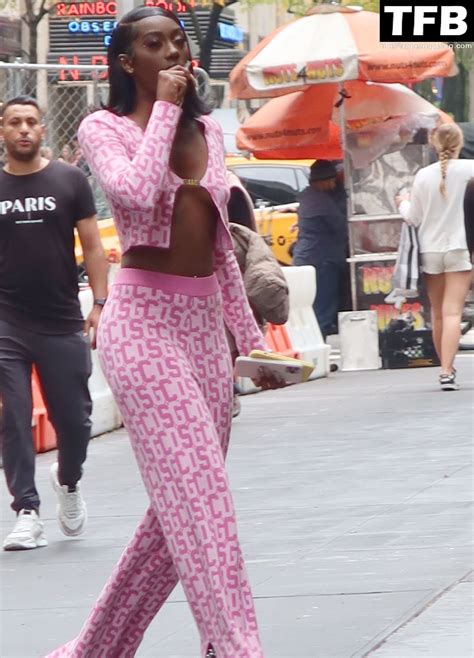 Flo Milli Shows Off Her Sexy Tits As She Arrives At Sirius XM In NYC 9