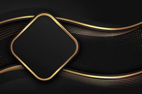 An Elegant Black And Gold Background With A Golden Frame On The Bottom