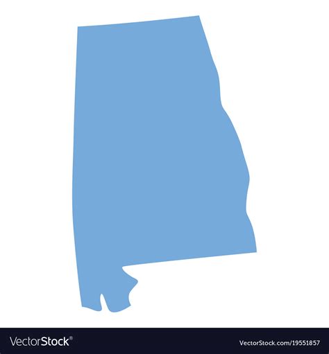 Alabama State Map Royalty Free Vector Image VectorStock