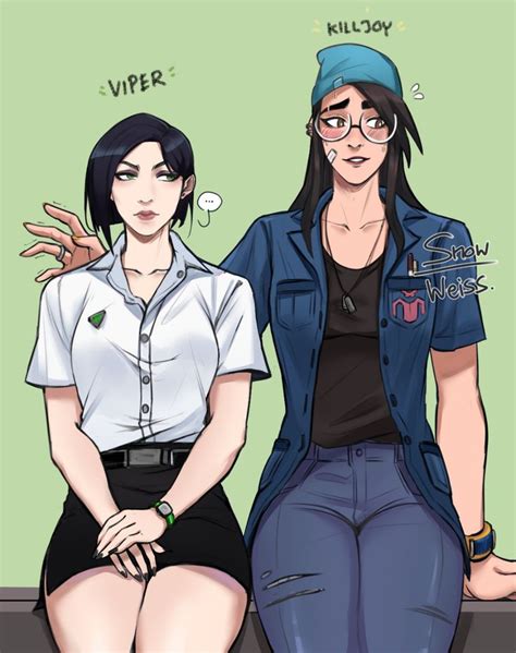 𝘚𝘯𝘰𝘸 𝘞𝘦𝘪𝘴𝘴 」 On Twitter In 2021 Valorant Cute Lesbian Couple Drawing Valorant Fanart