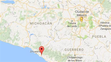 Sismo en Petatlán se percibe en CDMX Edomex y Puebla