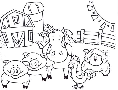 Coloriage Petits Animaux De Ferme Mignons T L Charger Et Imprimer