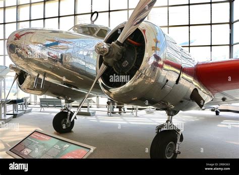 Lockheed Model 10 E Electra Twin Engined Airplane In The Livery Of