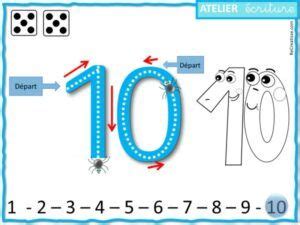 The Numbers Ten And Ten Are Arranged In Blue With White Dots On Them