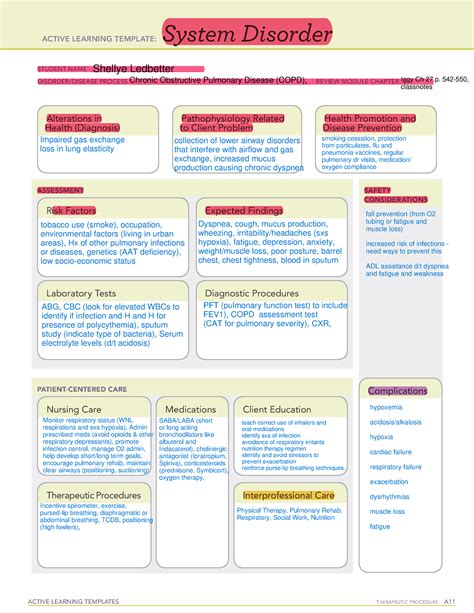 ATI System Disorder Template COPD ACTIVE LEARNING TEMPLATES