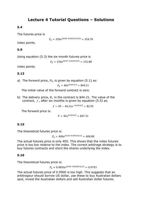 lecture 4 tutorial questions solutions lecture 4 tutorial questions solutions 5 the
