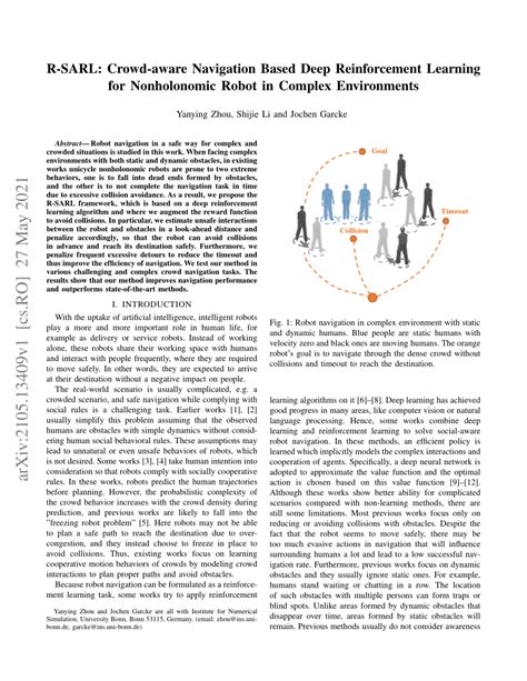 pdf r sarl crowd aware navigation based deep reinforcement learning for nonholonomic robot in