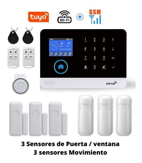 Alarma Casa Negocio Gsm Wifi Inalambrica Kit 6 Sensores Meses Sin