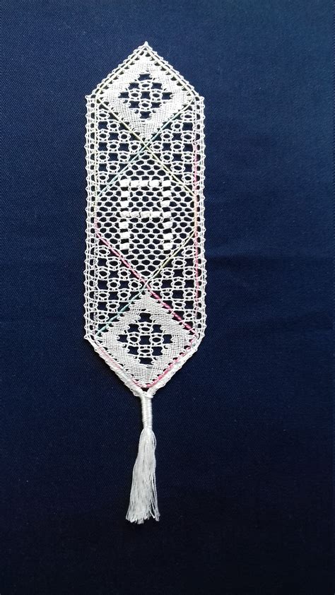 Bobbin Lace PDF Pattern For A Bookmark With Initial Includes Torchon